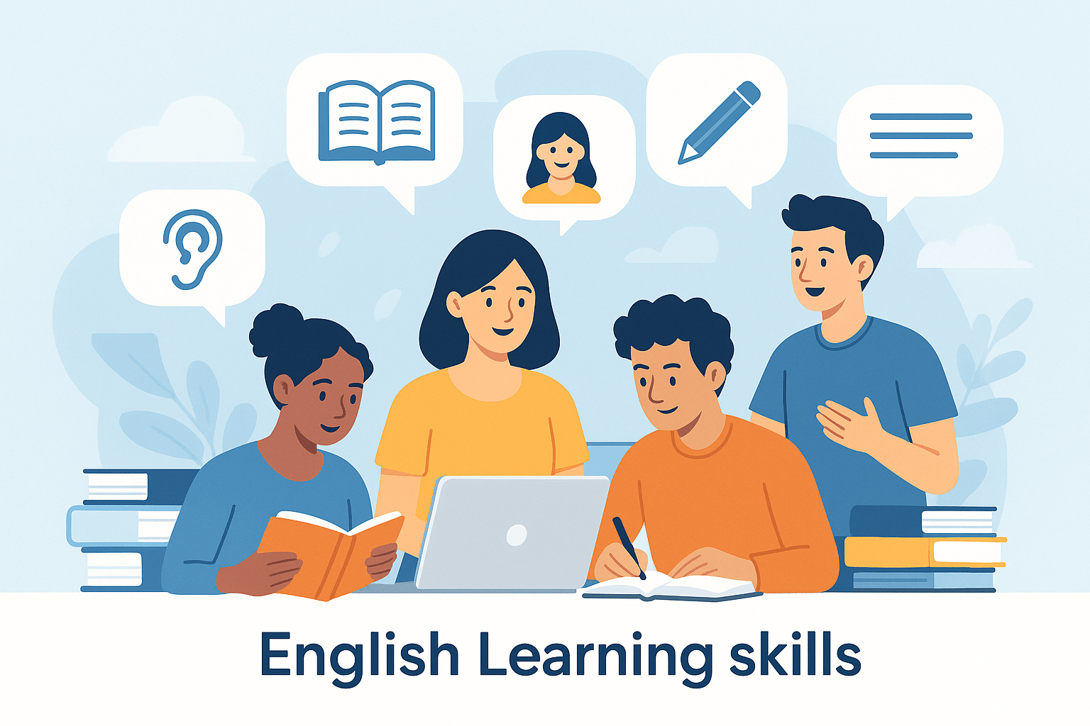 Learning English Skills-Reading,Writing,Listening,Speaking
